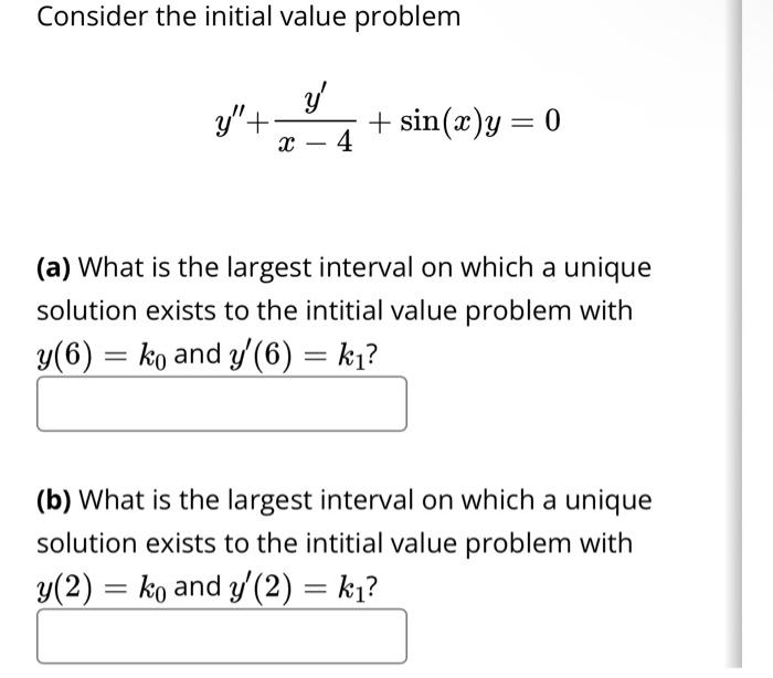 Solved Consider the initial value problem | Chegg.com