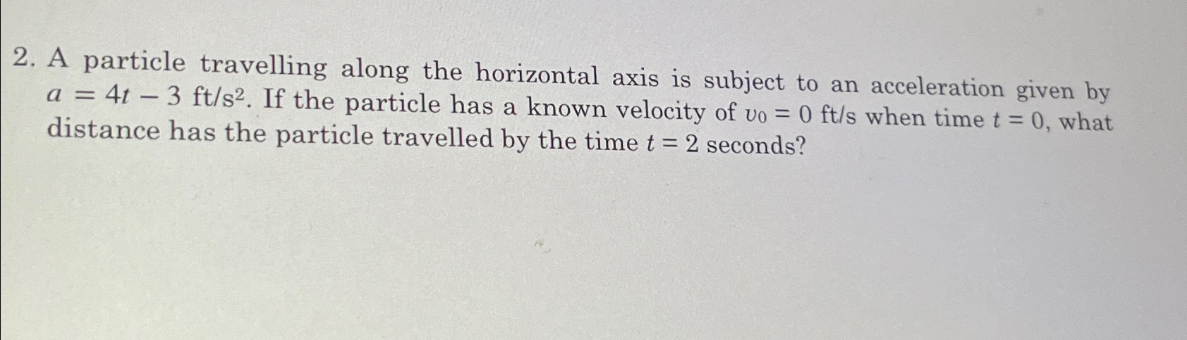 Solved A particle travelling along the horizontal axis is | Chegg.com