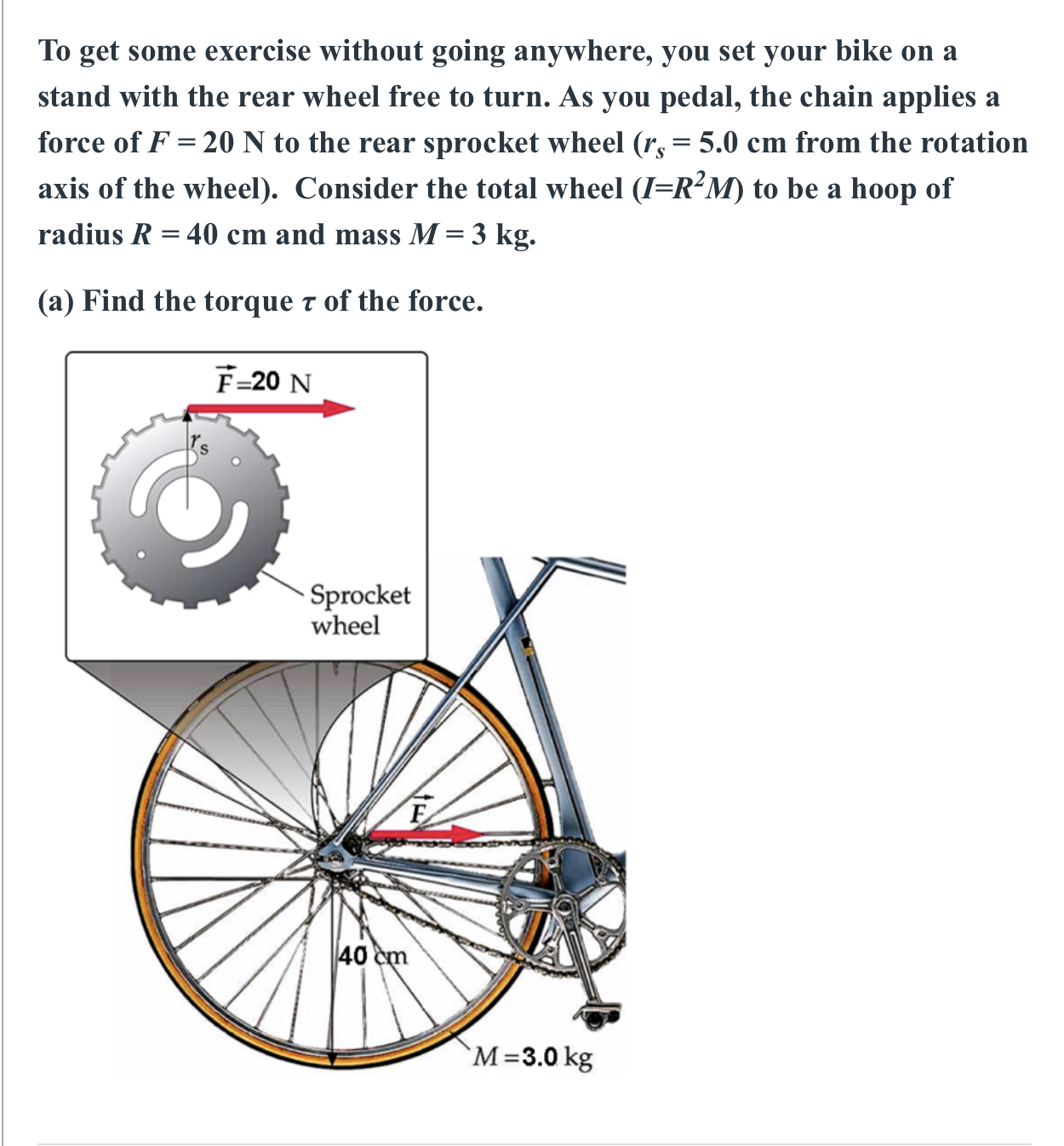 Solved To ﻿get some exercise without going anywhere, you set | Chegg.com