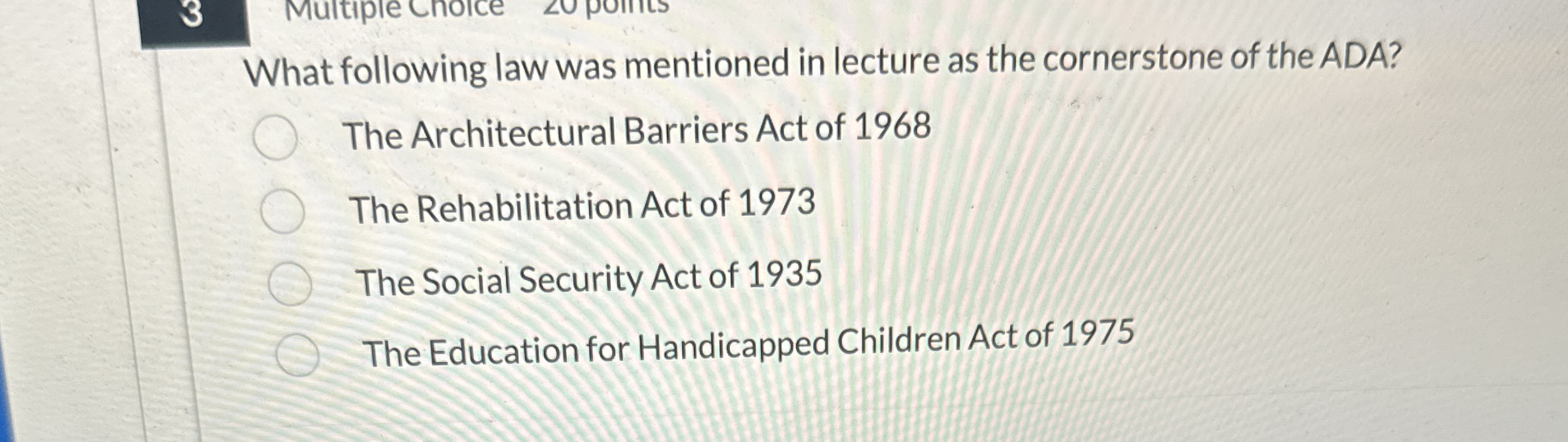 Solved What following law was mentioned in lecture as the | Chegg.com