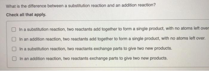 Solved What is the difference between a substitution | Chegg.com