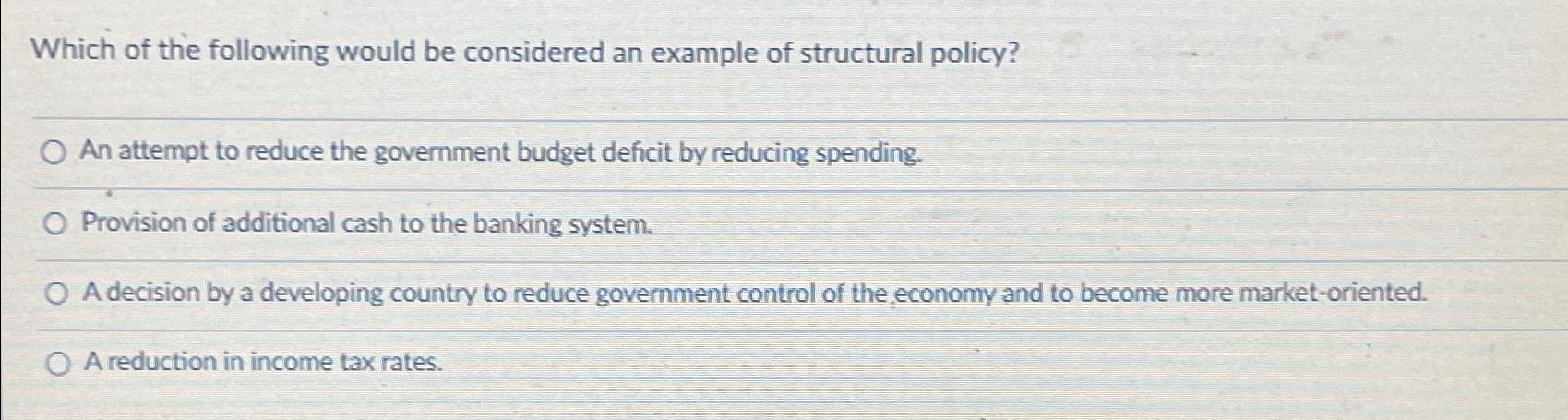 Solved Which of the following would be considered an example | Chegg.com