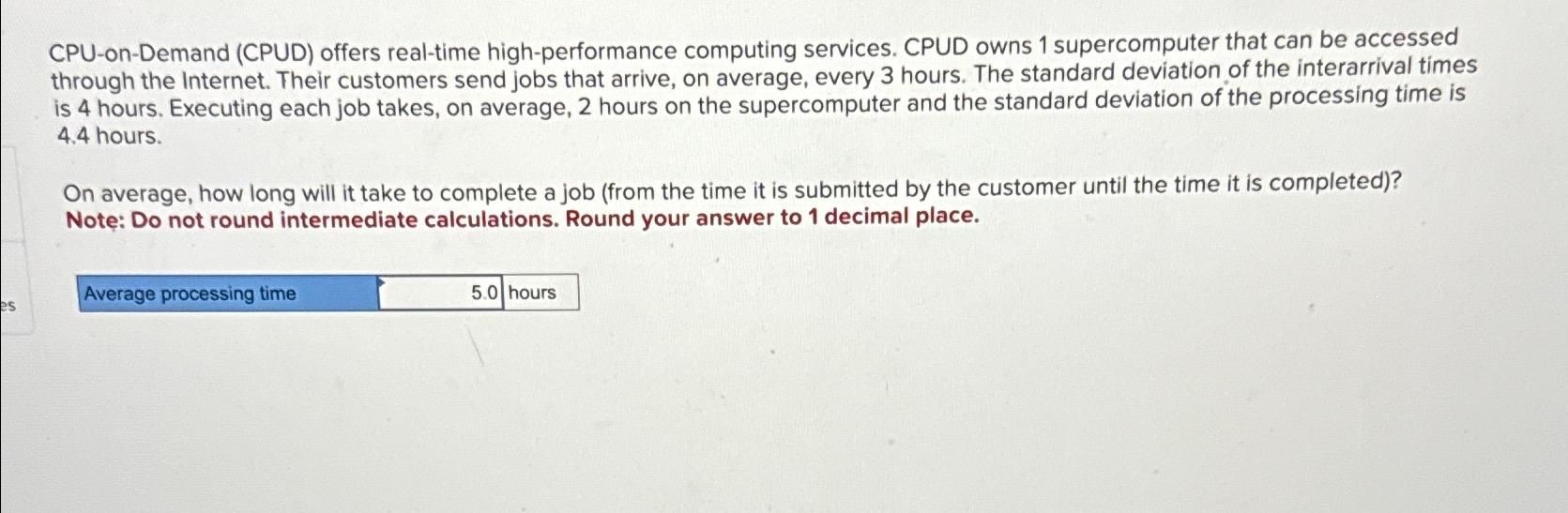 Solved CPU-on-Demand (CPUD) ﻿offers real-time | Chegg.com
