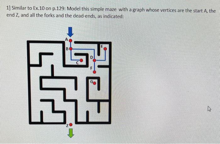 Solved 1] Similar to Ex.10 on p.129: Model this simple maze | Chegg.com