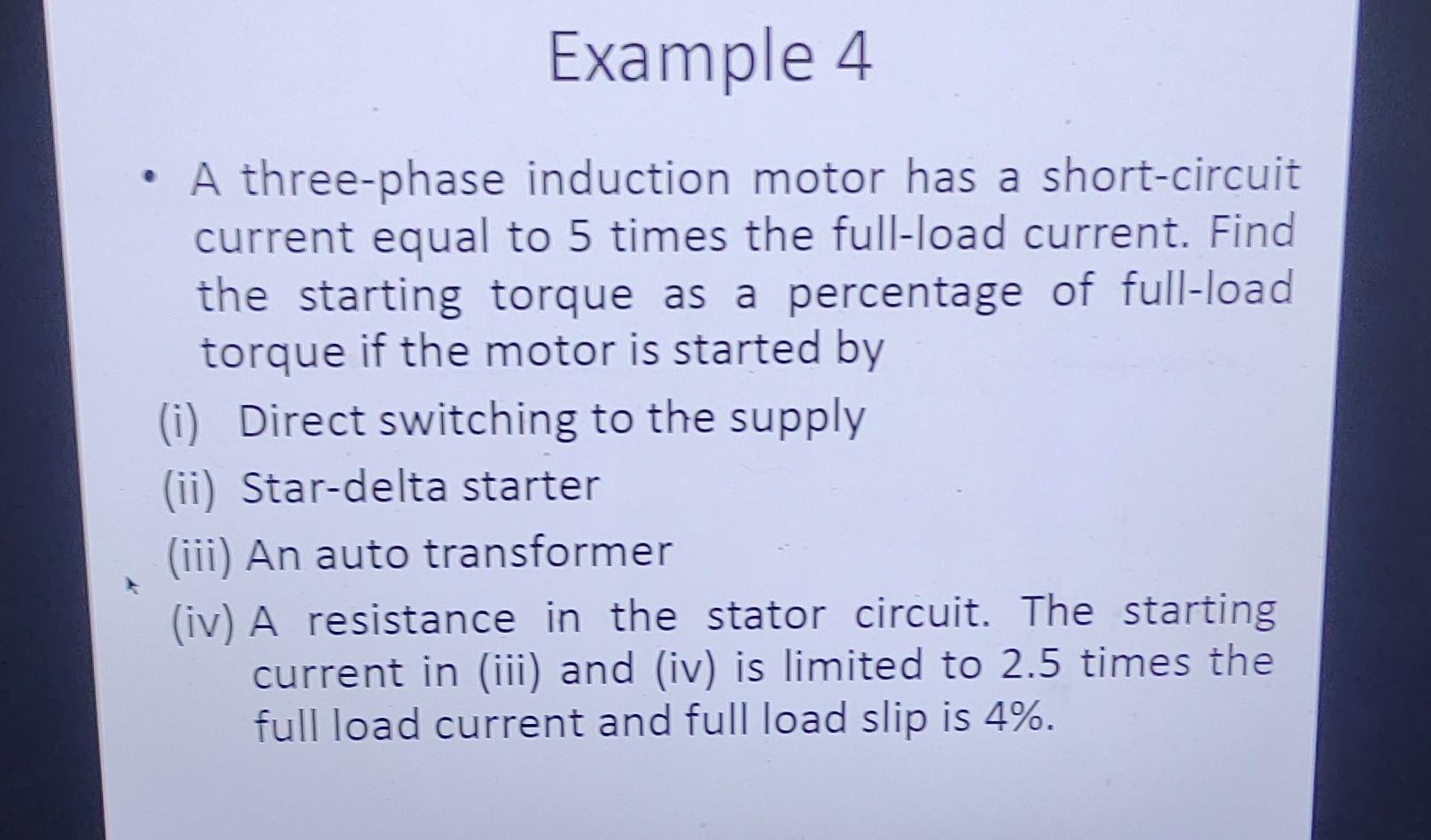 Solved - A three-phase induction motor has a short-circuit | Chegg.com