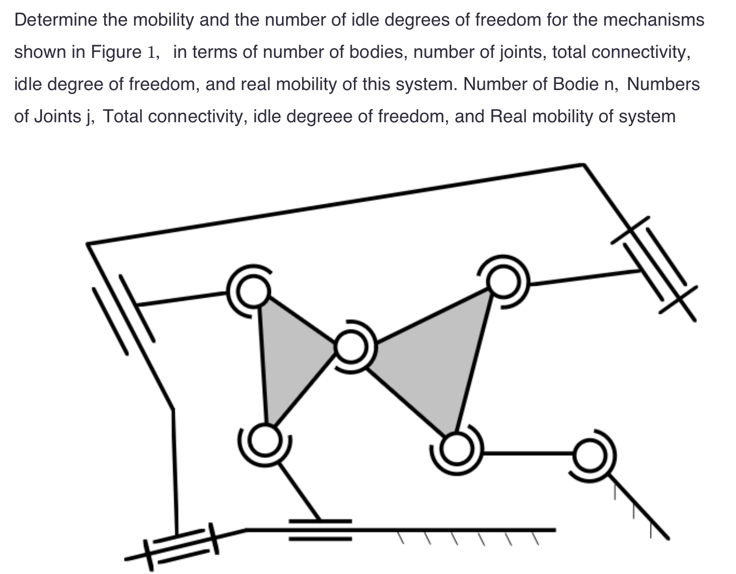 Solved Determine the mobility and the number of idle degrees | Chegg.com