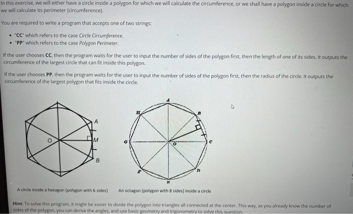 Solved a In this exercise, we will either have a circle | Chegg.com
