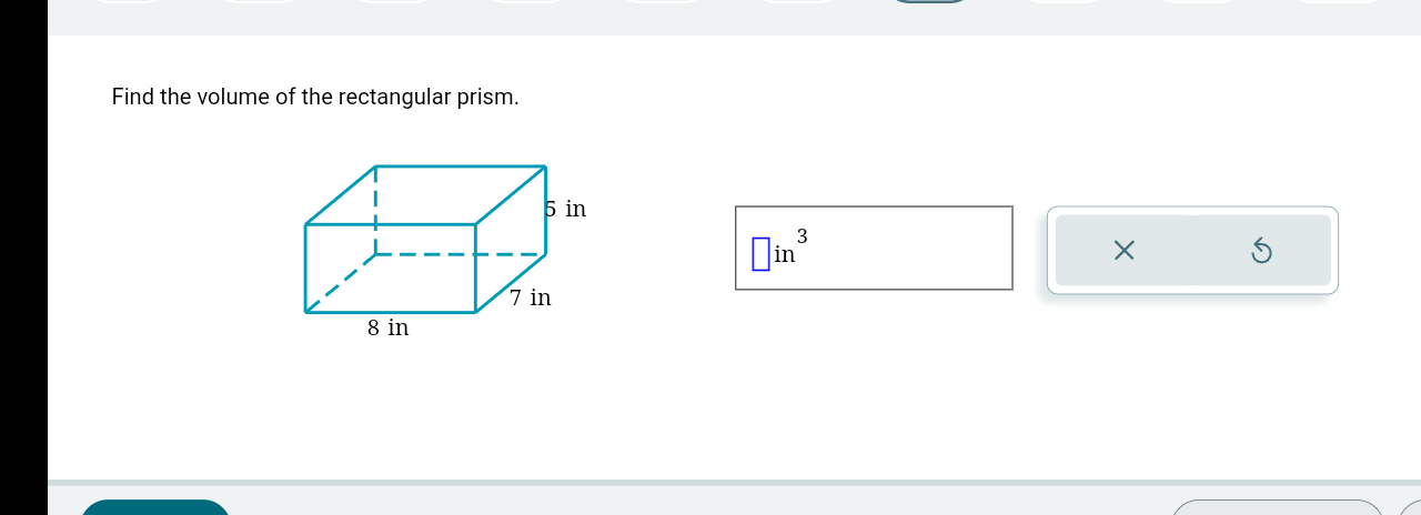 Solved Find the volume of the rectangular prism. | Chegg.com