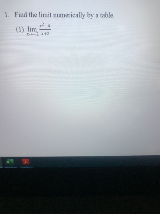 Solved 1. Find the limit numerically by a table. x²_4 (1) | Chegg.com
