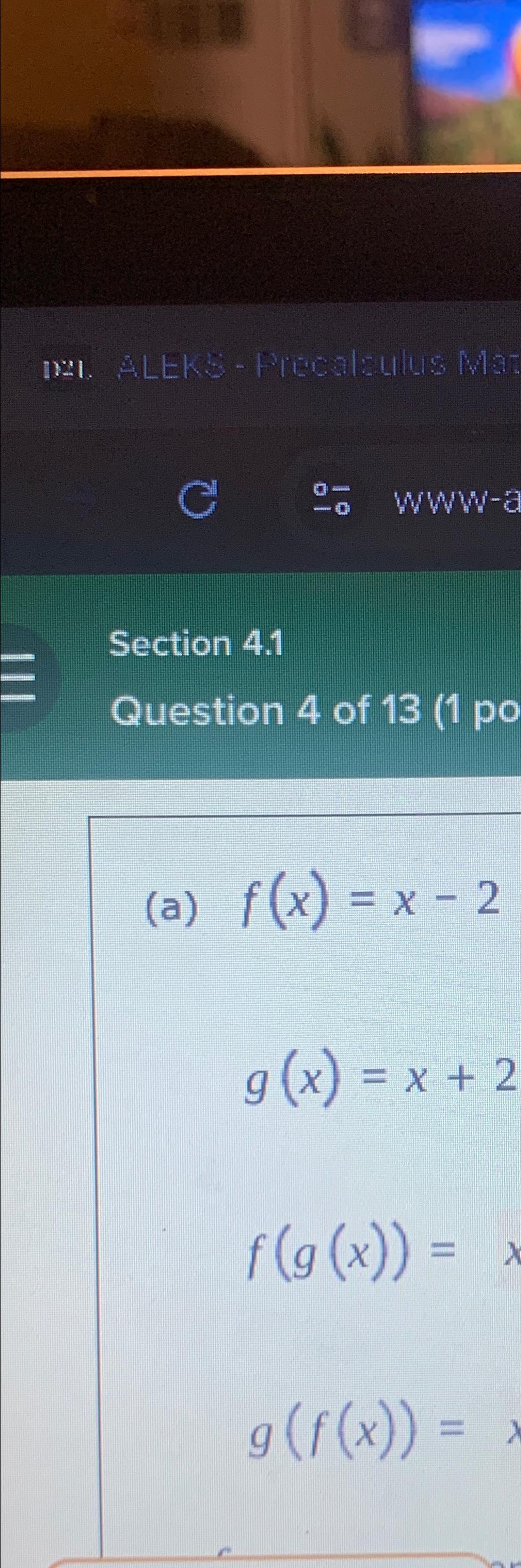Solved Section 4.1Question 4 ﻿of 13 (1 | Chegg.com