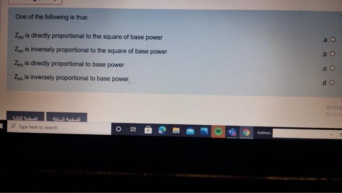 Solved Quantity in per unit (p.u.)= Base Value of Quantity / | Chegg.com