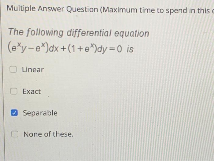 Solved Multiple Answer Question (Maximum time to spend in | Chegg.com