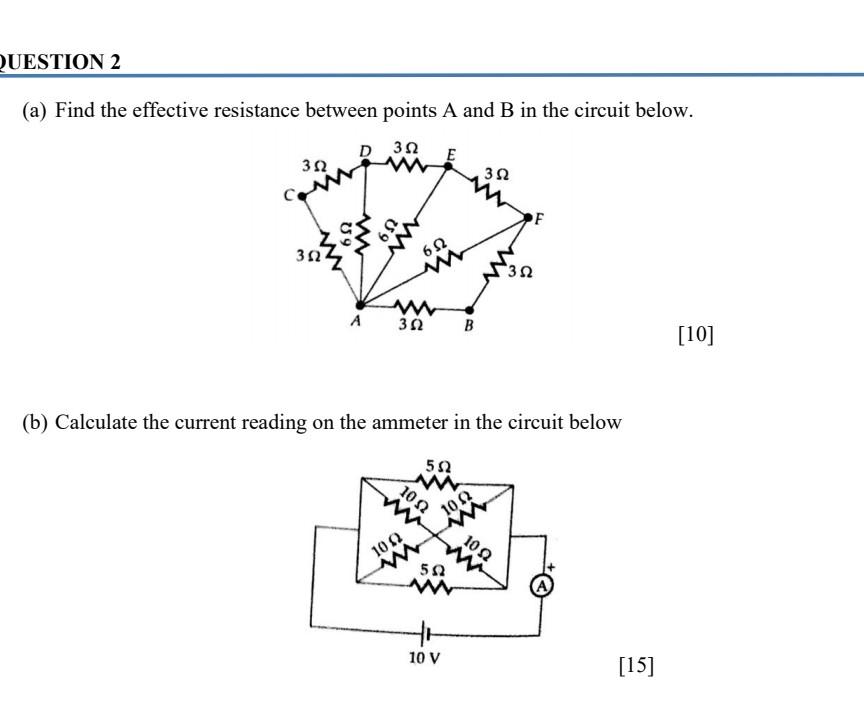 Solved (a) Find the effective resistance between points A | Chegg.com