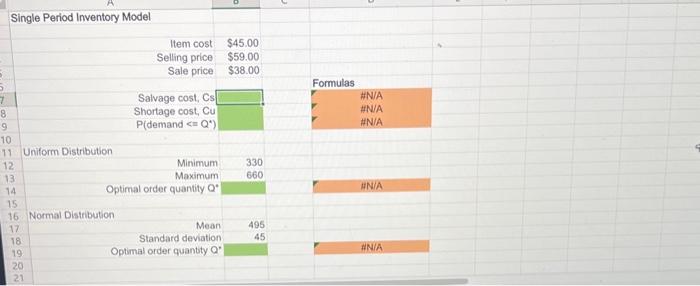 Solved Excel Online Activity: Single-Period Inventory Let us | Chegg.com