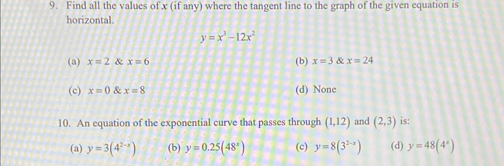 Solved Find all the values of x (if any) ﻿where the tangent | Chegg.com