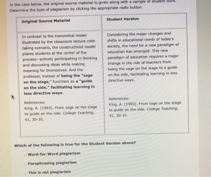 Solved Original Source Material Student Version When major | Chegg.com