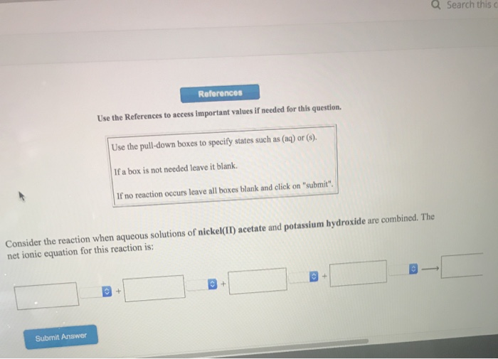 Solved a Search this c References Use the References to | Chegg.com