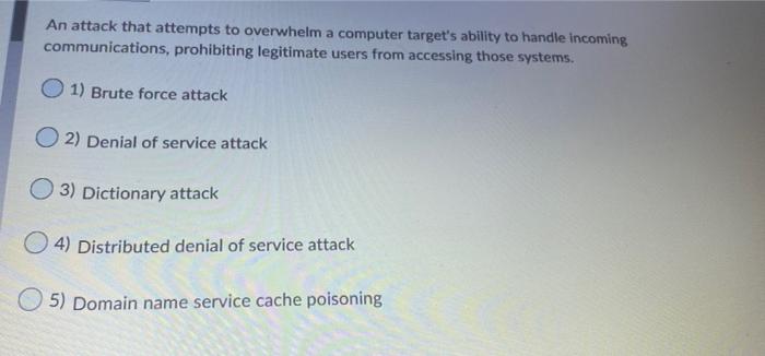 Solved Any event or circumstance that has the potential to | Chegg.com
