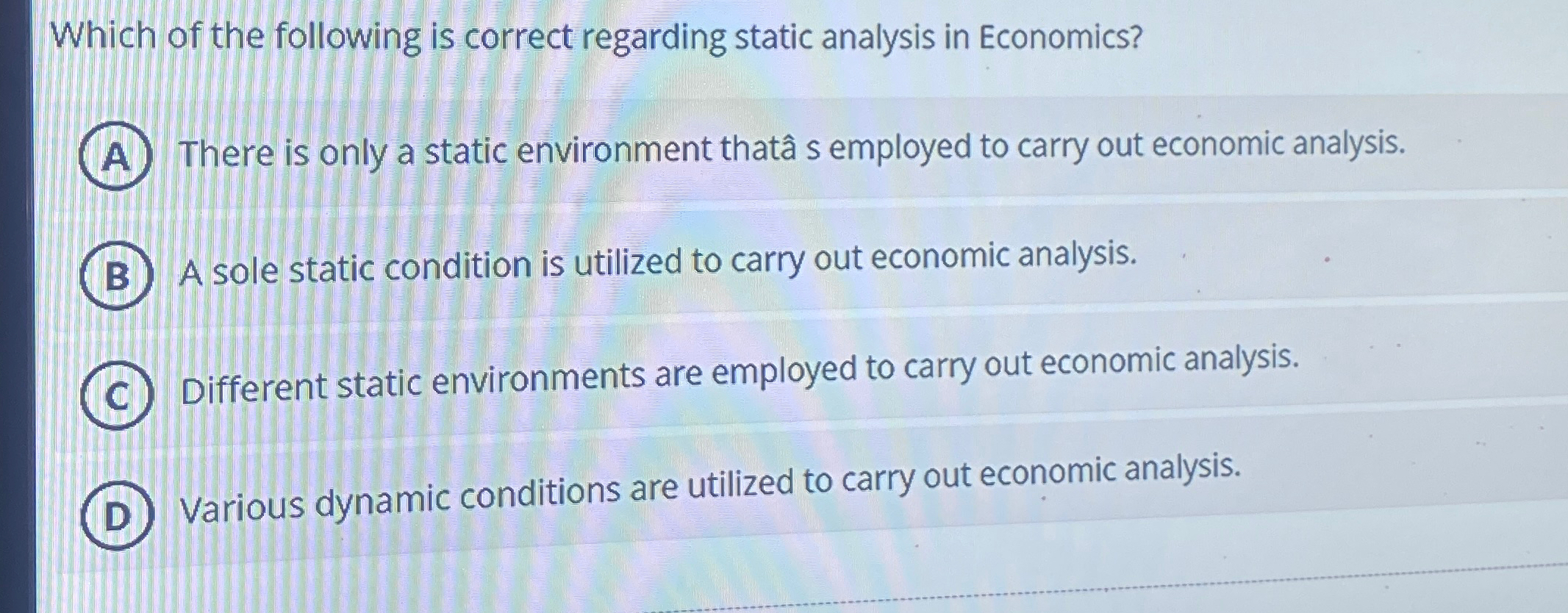 Solved Which of the following is correct regarding static | Chegg.com