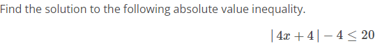 Solved Find the solution to the following absolute value | Chegg.com