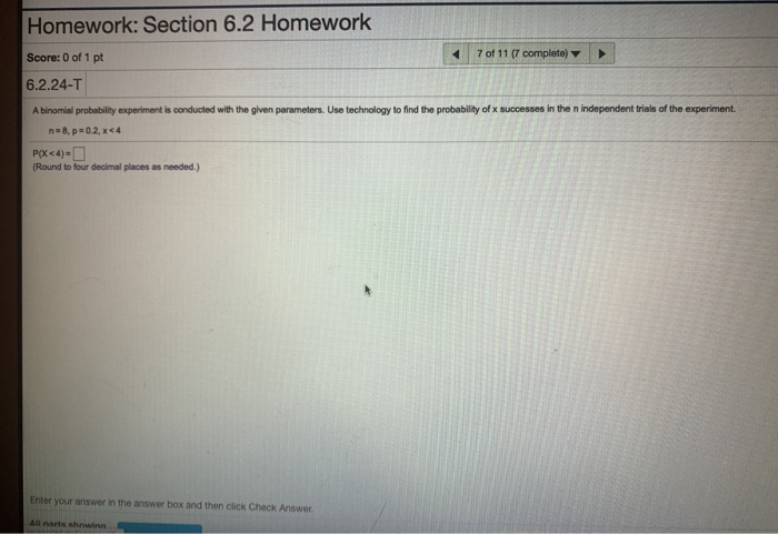 Solved Homework Section 6 2 Homework Score 0 Of 1 Pt 7 Of