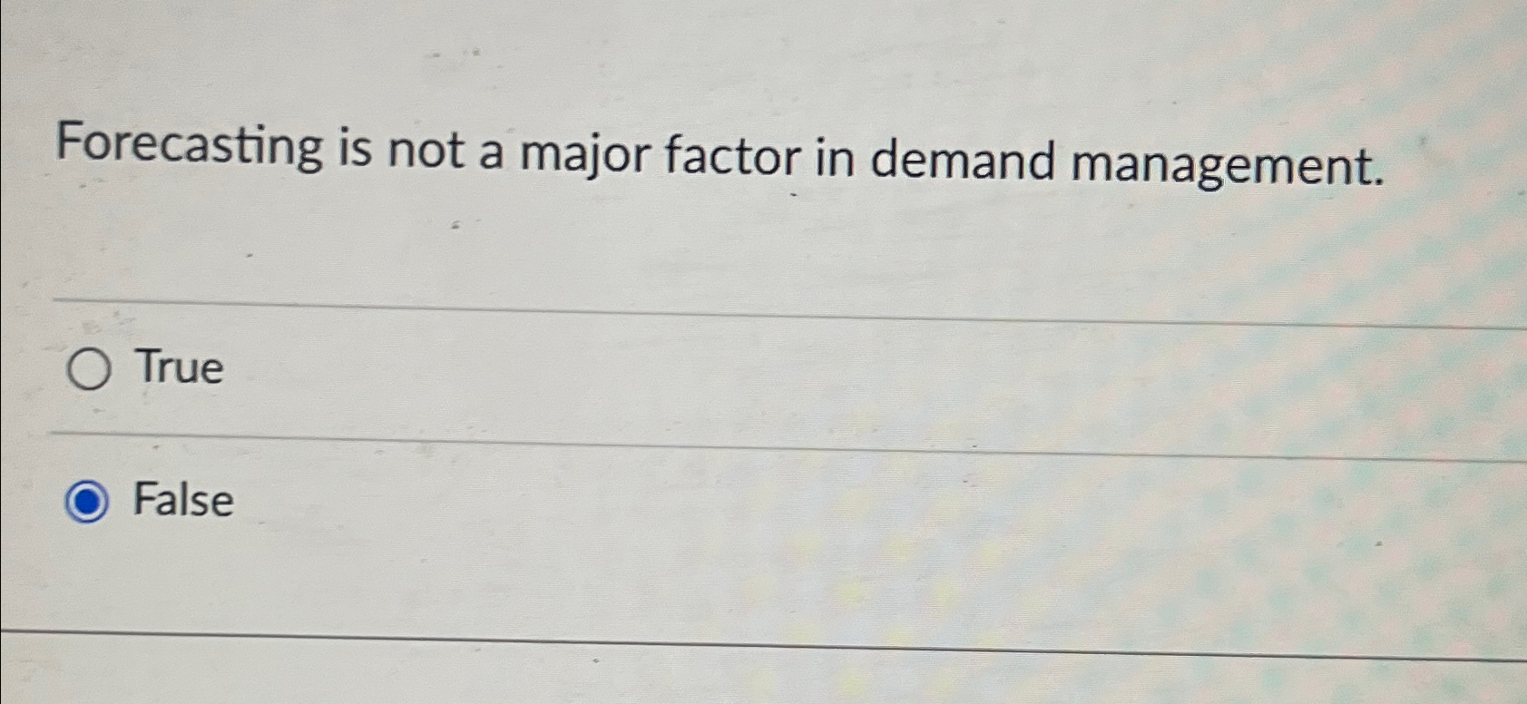 Solved Forecasting is not a major factor in demand | Chegg.com
