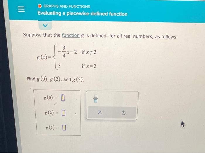 Solved Suppose that the function g is defined, for all real | Chegg.com