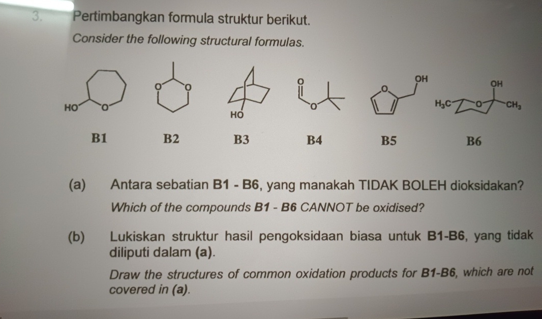 Solved Pertimbangkan formula struktur berikut.Consider the | Chegg.com