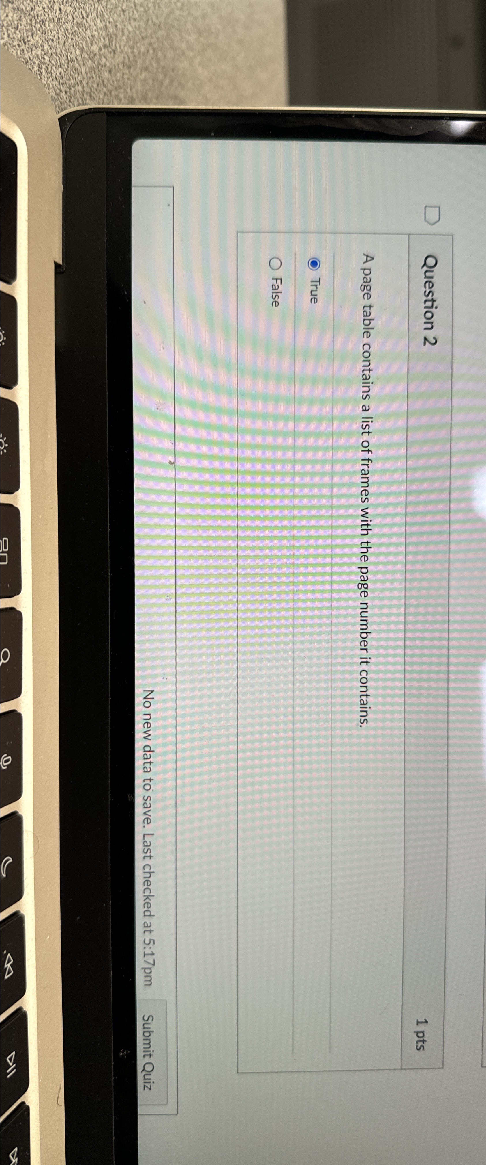 Solved Question 21 ﻿ptsA page table contains a list of | Chegg.com