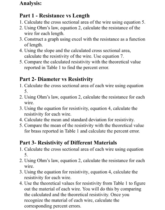 Solved Data Sheet: E5a: Resistivity of Different Materials | Chegg.com