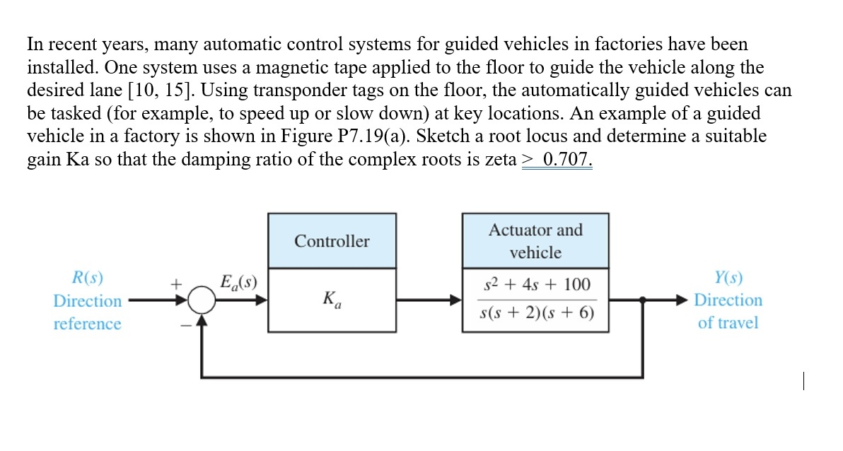 [Solved]: In recent years, many automatic control systems fo