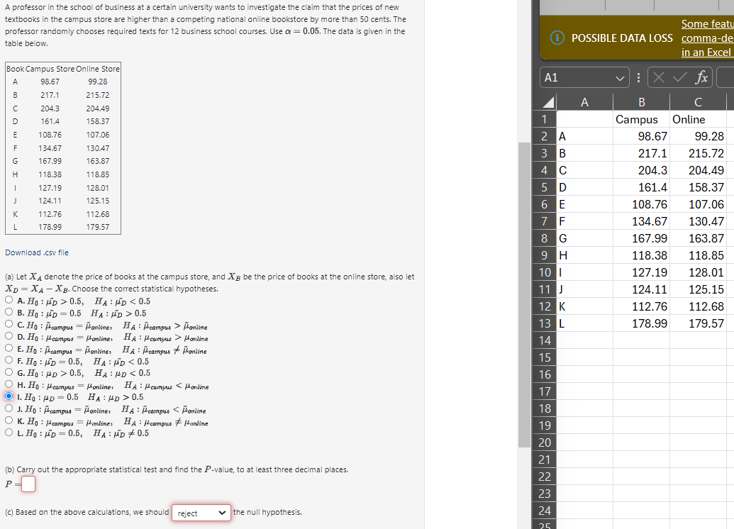 Solved Please post data on right into R Studio. A professor | Chegg.com