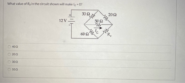 Solved What Value Of Ry In The Circuit Shown Will Make Ig 0 Chegg solved-what-value-of-ry-in-the-circuit-shown-will-make-ig-0-chegg