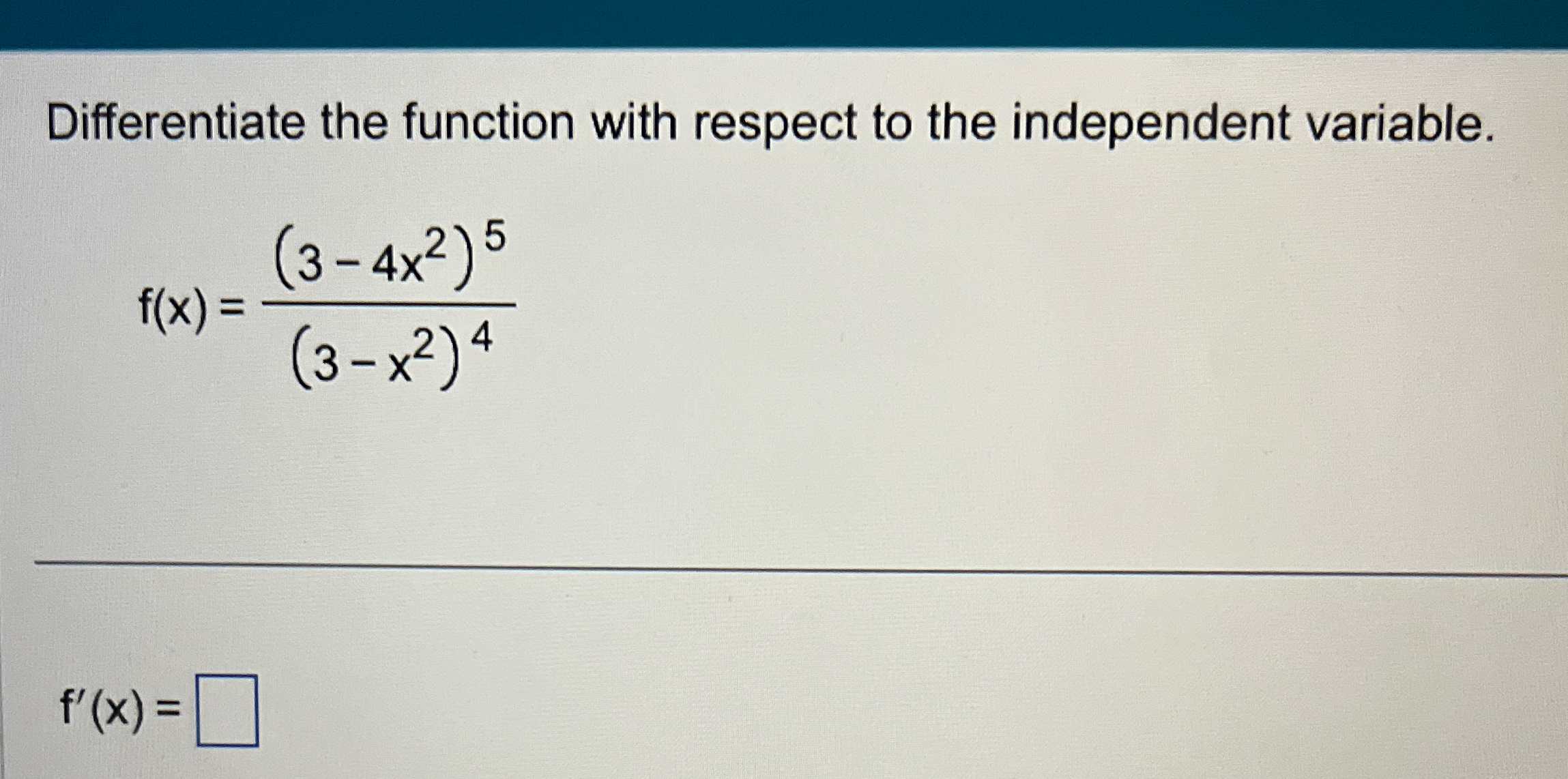 Solved Differentiate the function with respect to the | Chegg.com