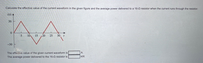 Solved Calculate the effective value of the current waveform | Chegg.com