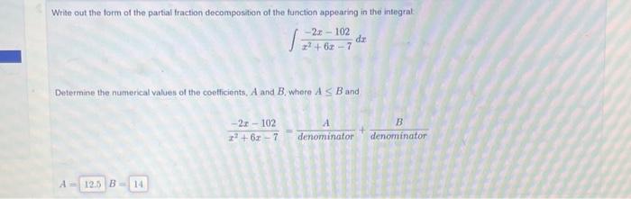 Solved Split into partial fractions: | Chegg.com