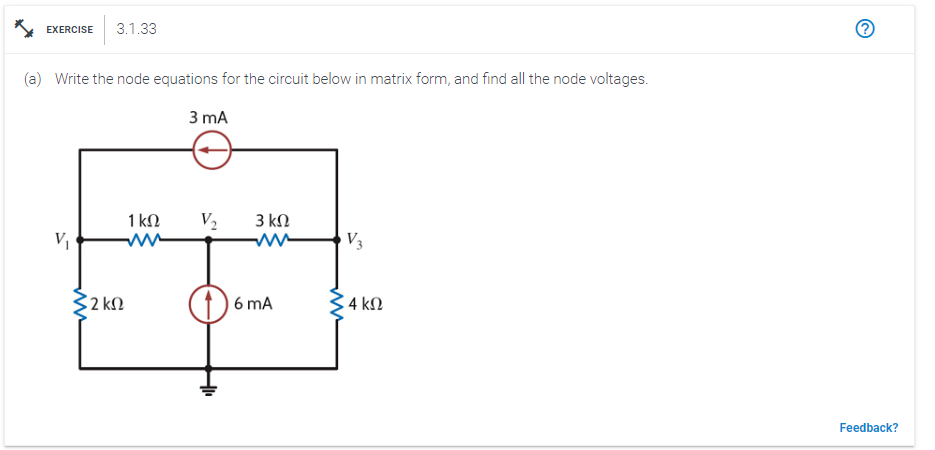 Solved Exercise3133a write The Node Equations For 0660