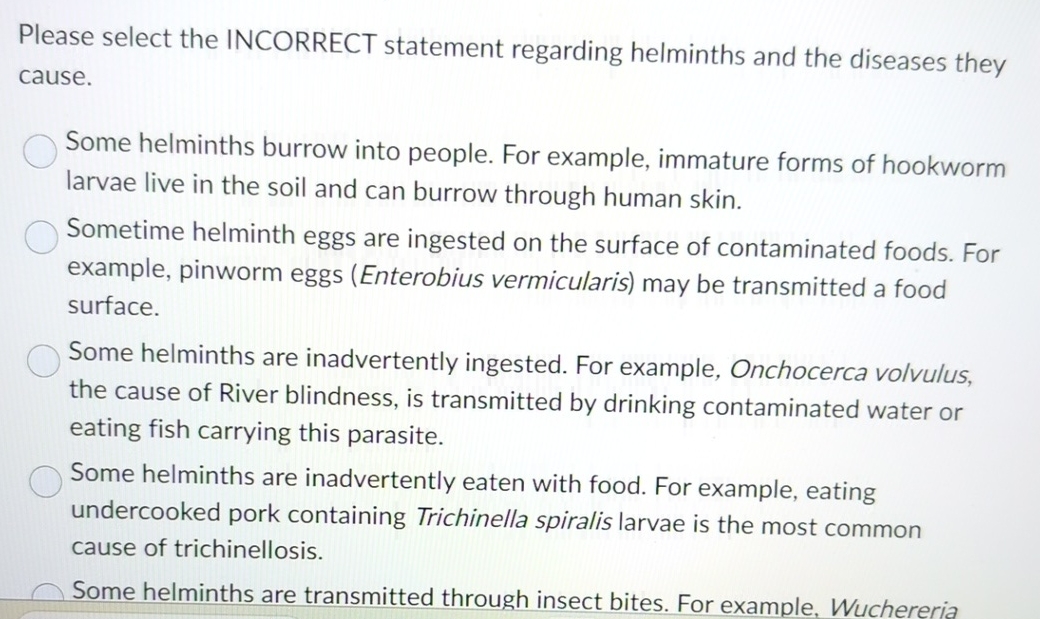 Solved Please select the INCORRECT statement regarding | Chegg.com