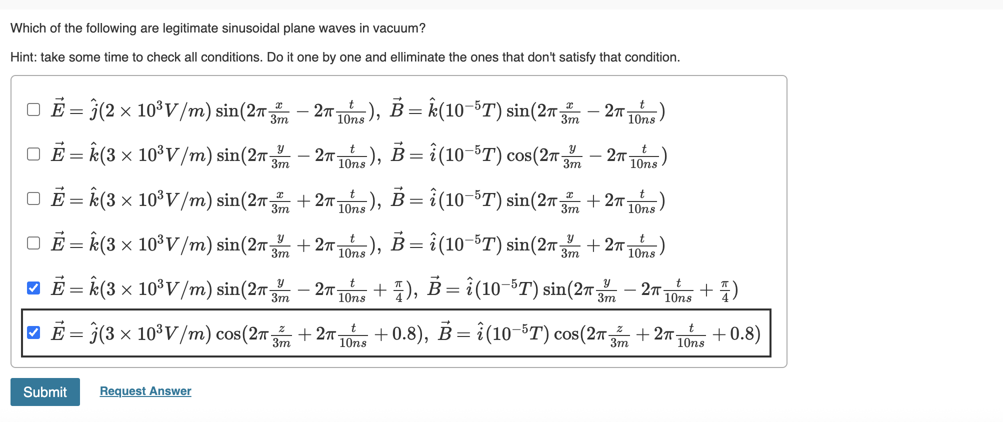 Solved Which of ﻿the following are legitimate sinusoidal | Chegg.com