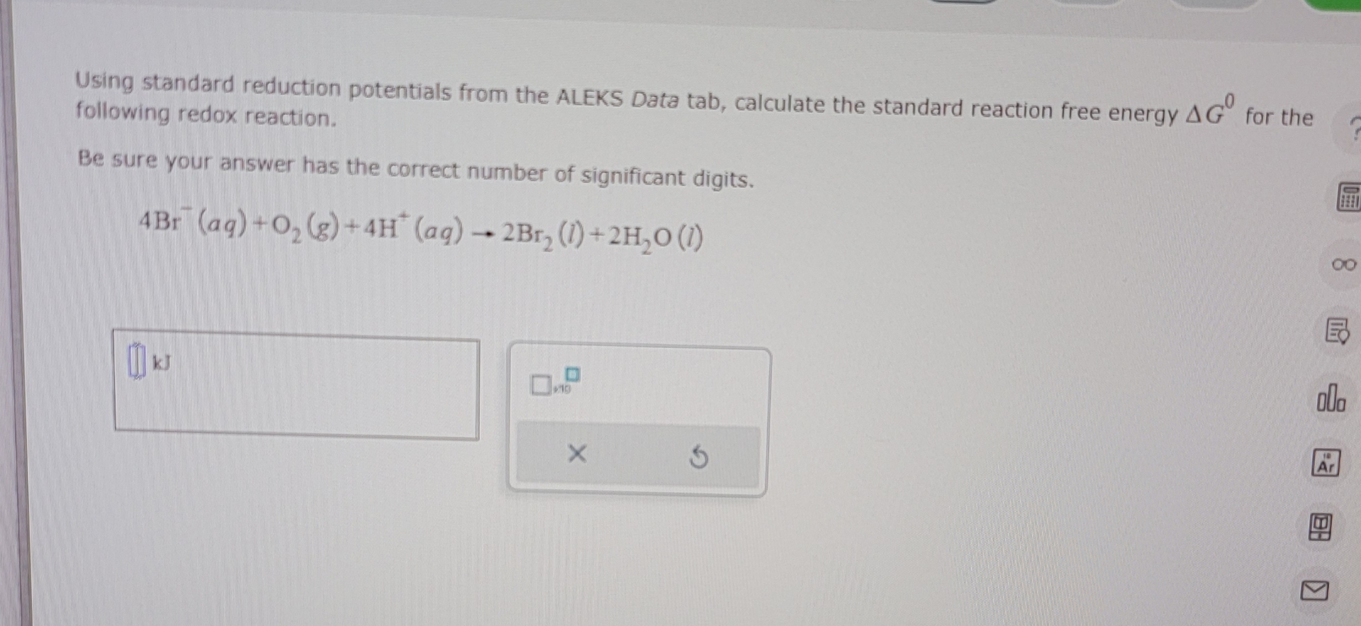 Solved Using Standard Reduction Potentials From The Aleks