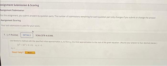 Solved ssignment Submission & Scoring Assignment Submission | Chegg.com
