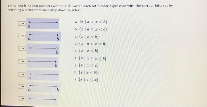 Solved Let a and b be real numbers with a | Chegg.com