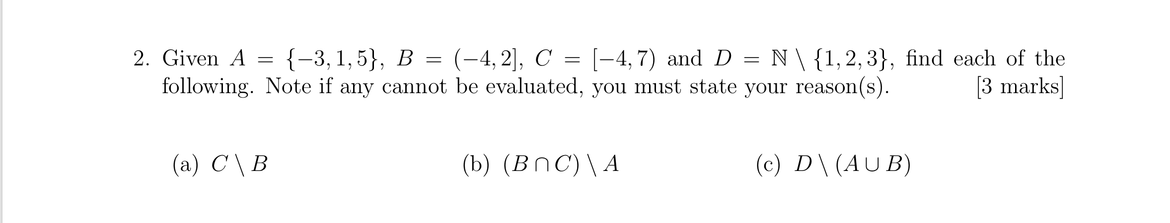 Solved find each of thefollowing. Note if any cannot be | Chegg.com