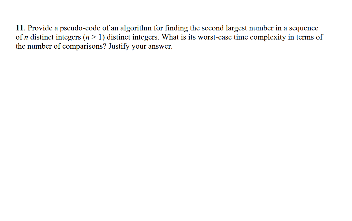 Solved Provide A Pseudo Code Of An Algorithm For Finding The 0928