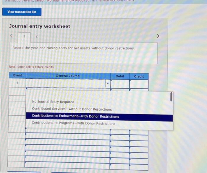 Solved Journal entry worksheet Record the year-end | Chegg.com