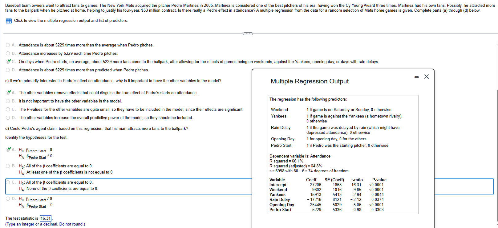 Solved Click to view the multiple regression output and list | Chegg.com