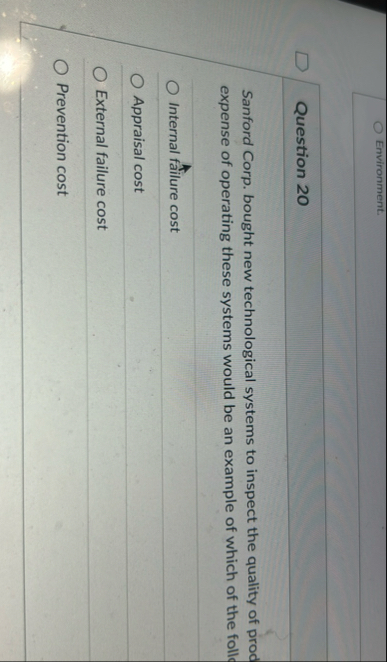 Solved Environment.Question 20Sanford Corp. bought new | Chegg.com