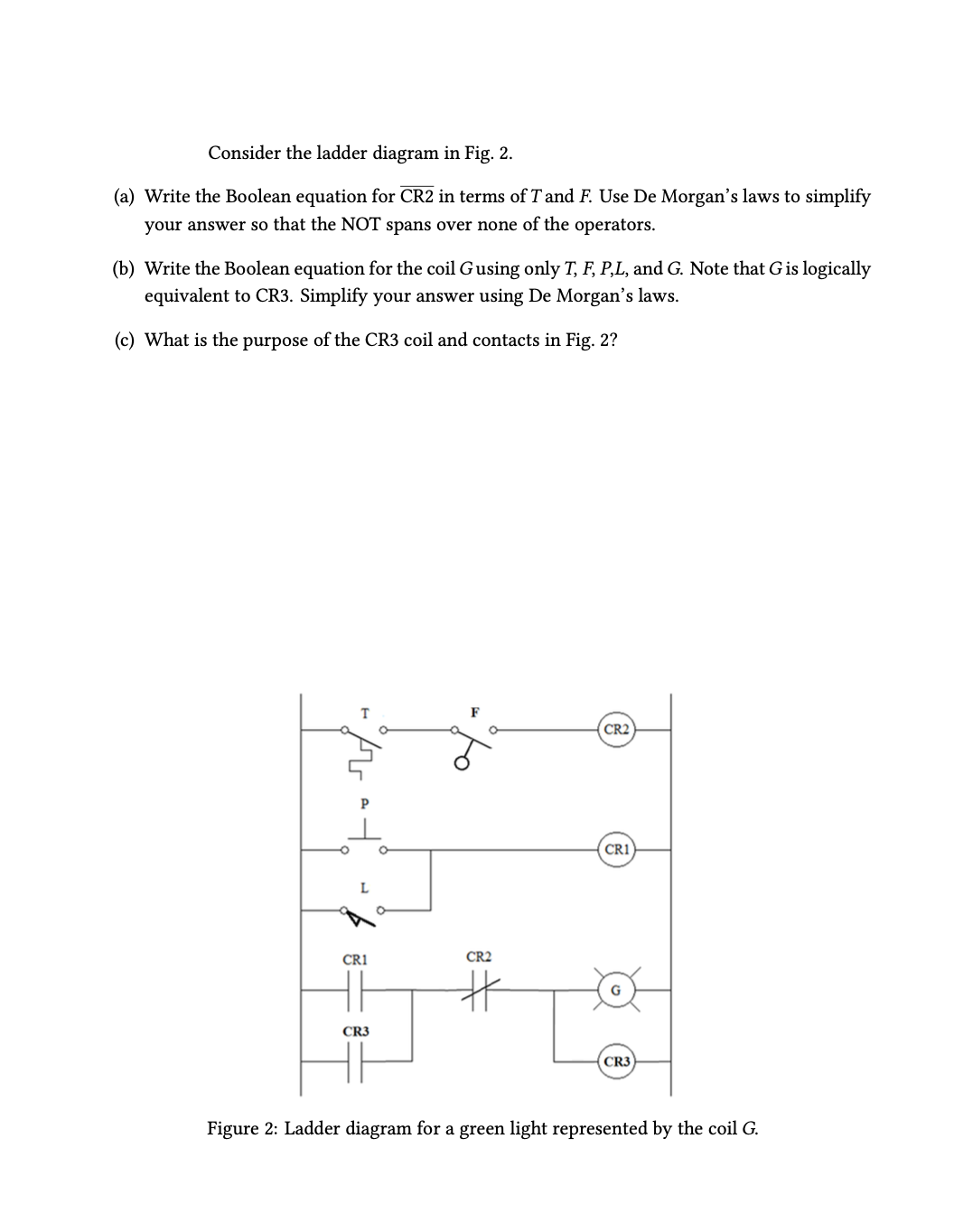 Solved Consider the ladder diagram in Fig. 2.(a) ﻿Write the | Chegg.com