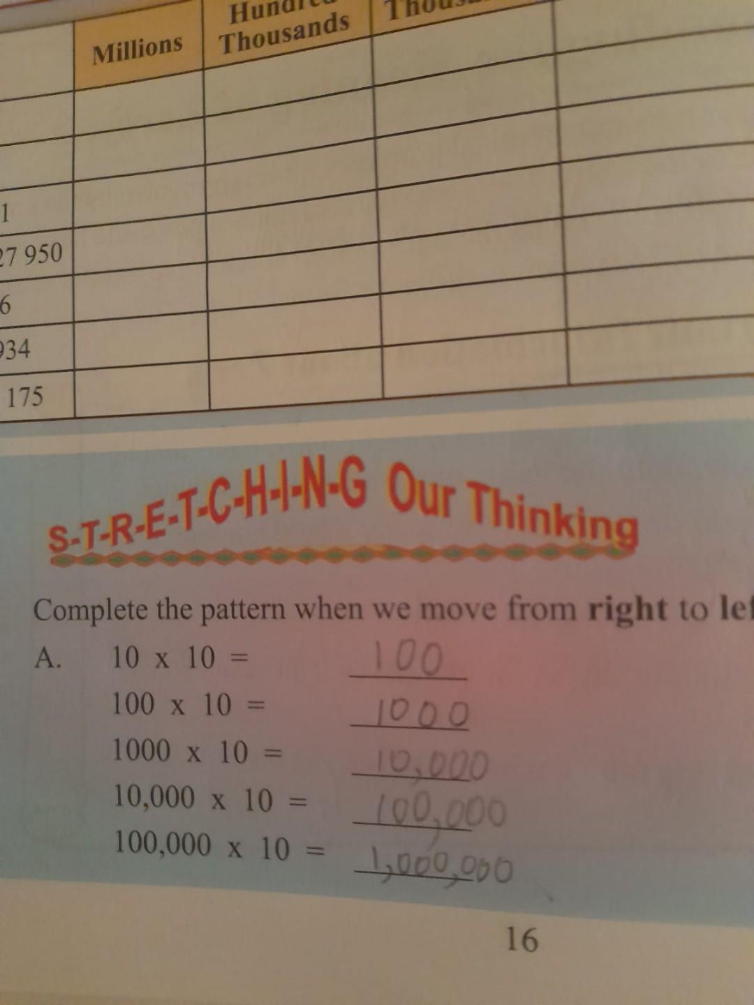 Solved Complete the pattern when we move from right to A. | Chegg.com