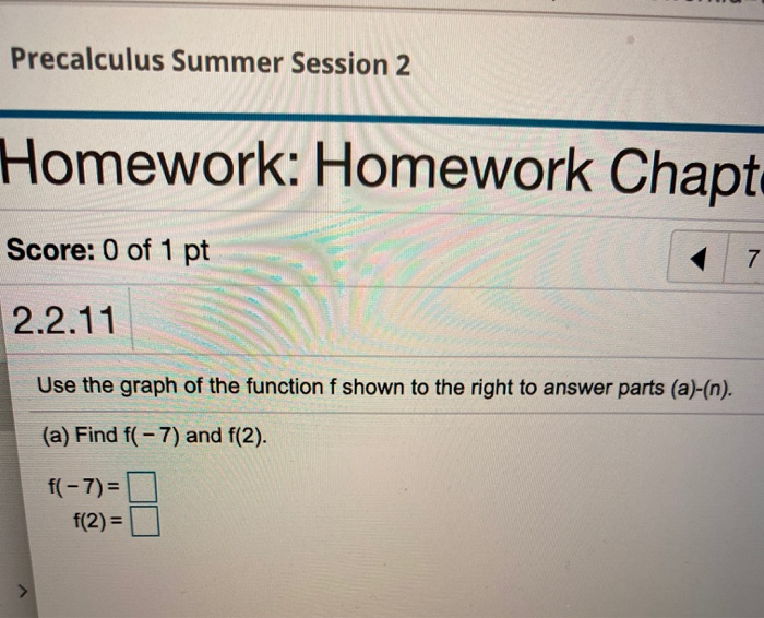 Precalculus Summer Session 2 Homework: Homework Chapt | Chegg.com